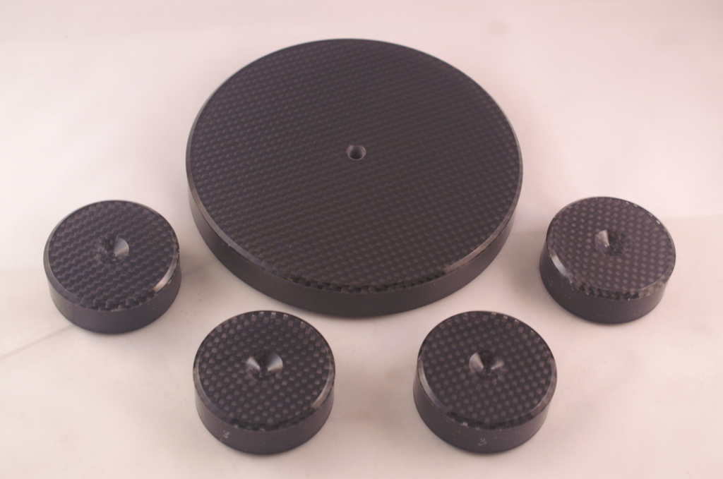 Black Diamond Racing 5 Piece Carbon Fiber Isolation Pad kit for VPI TT ...