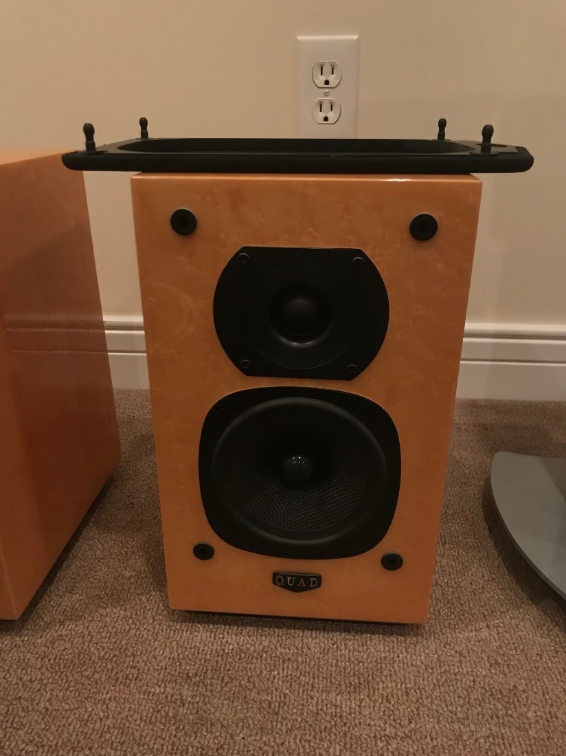 Quad 77-11L Speakers first generation and soundstyle speaker stands ...