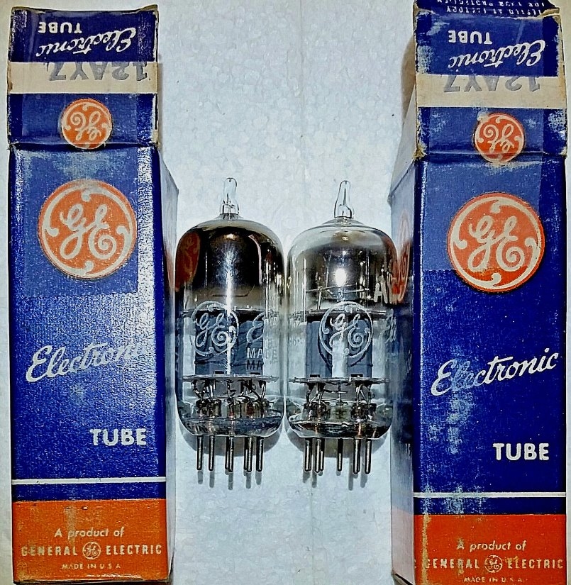 NOS GE 12AY7 Square Getter Box Plate Tubes - 1952 era For Sale - US ...