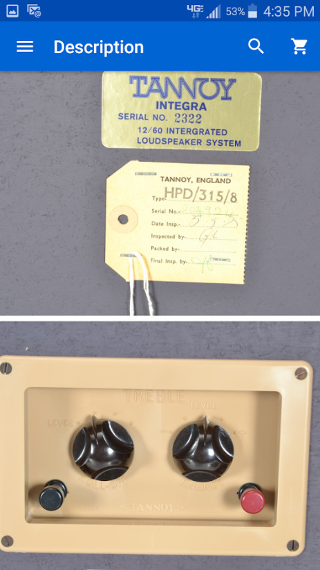 Tannoy Integra Monitor Royal Type 12/60 - HPD/315/8 - Dual Concentric ...