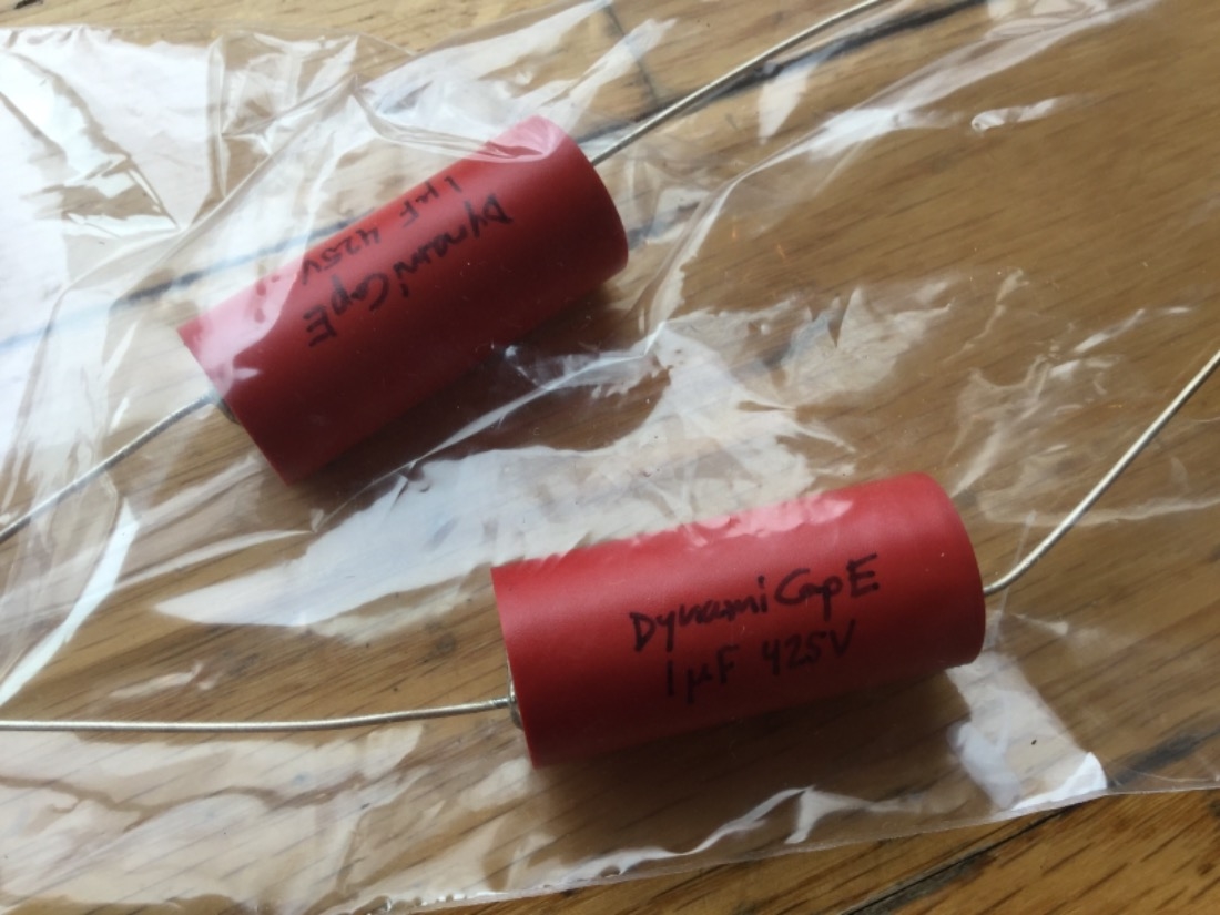 Dynamicaps 1 uf 425 V electronic capacitors NEW ONE matched pair ( 5 ...