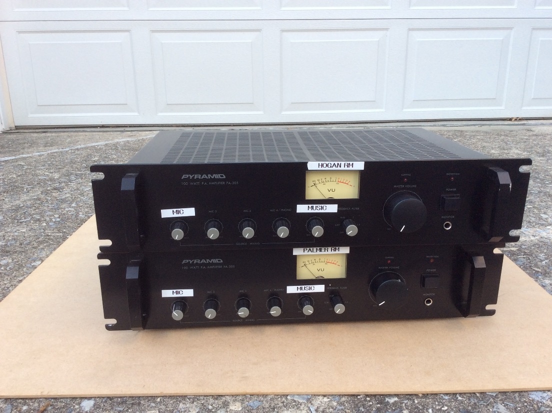 Pair Pyramid PA-305 Amplifier with Meters For Sale - US Audio Mart
