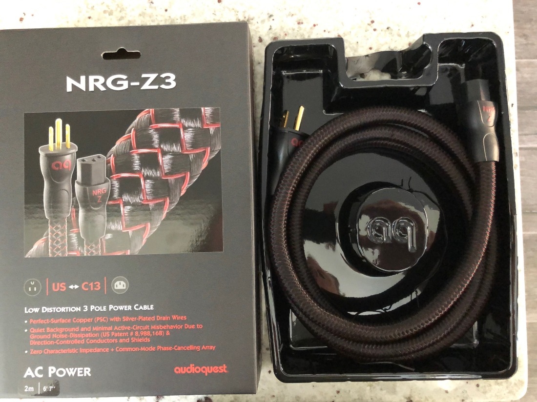 Audioquest NRG-Z3 Low Distortion 3 Pole Power Cable 2 Meter Length ...