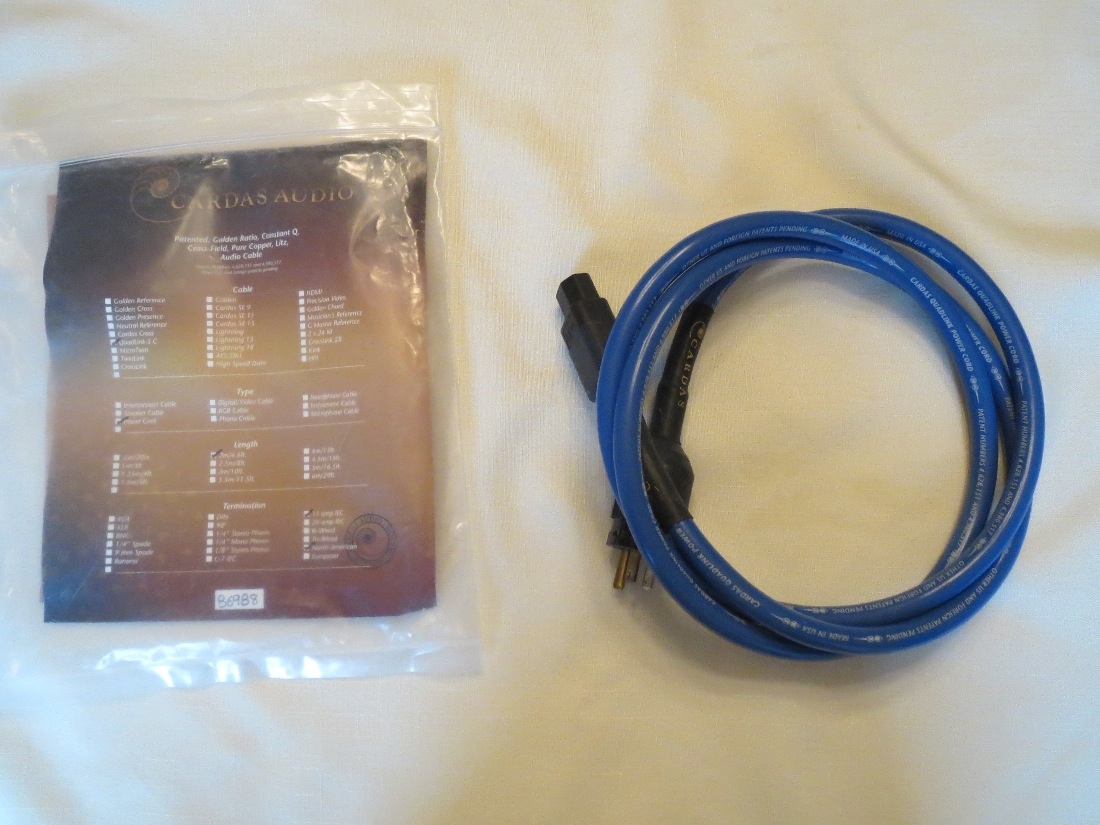 Cardas Audio Quadlink Power Cable 2 meters. Near New For Sale - US ...