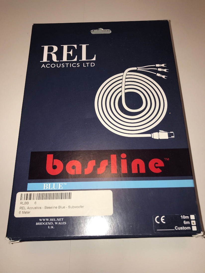 REL Bassline Blue 6 Meter Subwoofer Cable in Original Box and in ...