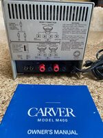 Carver M400 Amp Upgraded For Sale - US Audio Mart