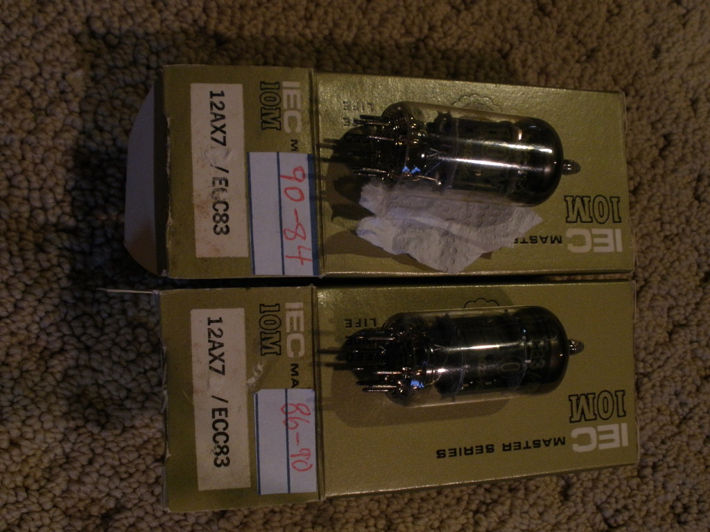 MULLARD 10M 12AX7 STANDARD PIN-10000 HOUR LIFE-NEAR NOS-EXTREMLY RARE ...