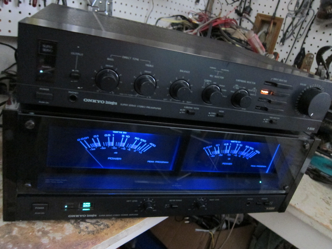 Onkyo Integra M 506RS Stereo Power Amplifier Super Servo Back Lit VU