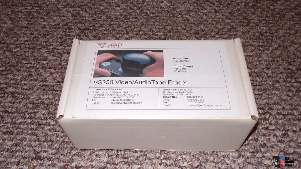 Verity VS250 Video/Audio Tape Eraser Photo #1028207 - US Audio Mart