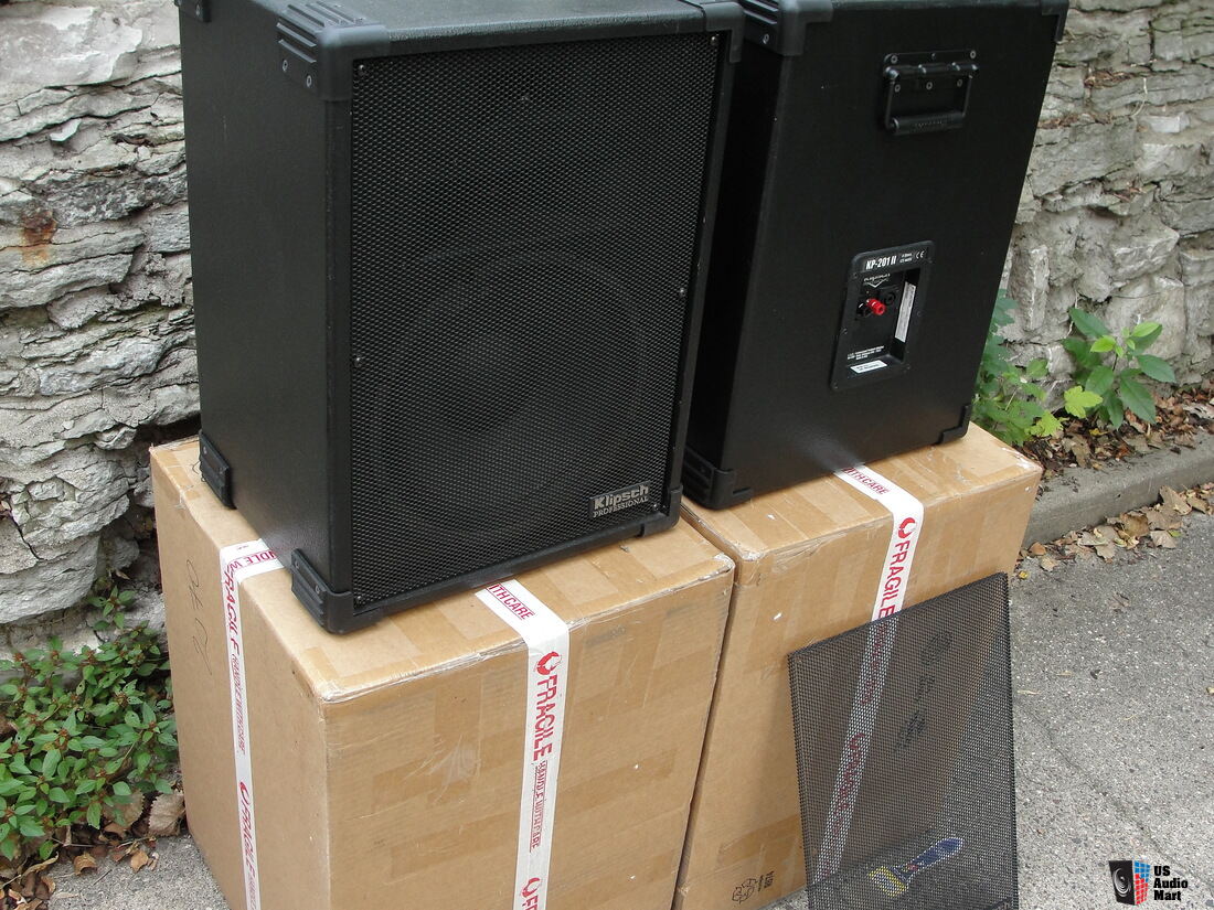 Pair: Klipsch PRO HERESY KP-201 II Black Metal Grill Corners Handle ...