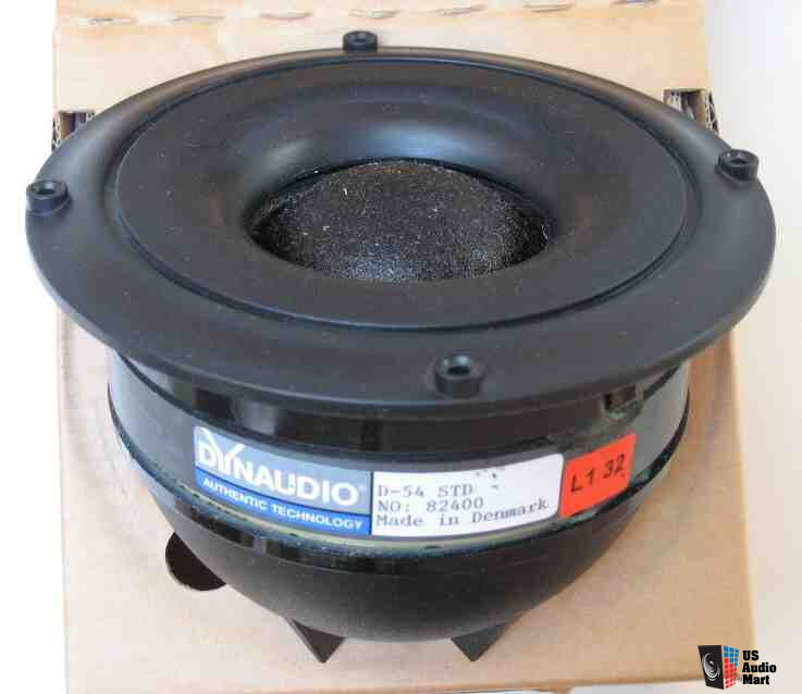 Dynaudio D-54 Std. Two NOS 54mm Dome Midrange Drivers Photo #1097325 ...