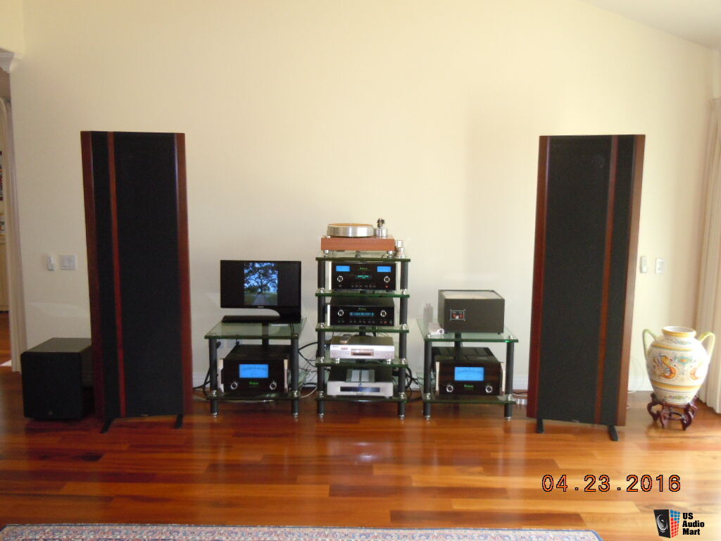 Magnepan 3.7i Planar Speakers with Upgraded Cherry Rails, Cardas Posts ...