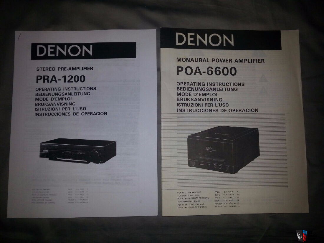 Denon System - 3 Denon POA-6600 Mono Amps,& Denon PRA-1200 Pre-Amp ...