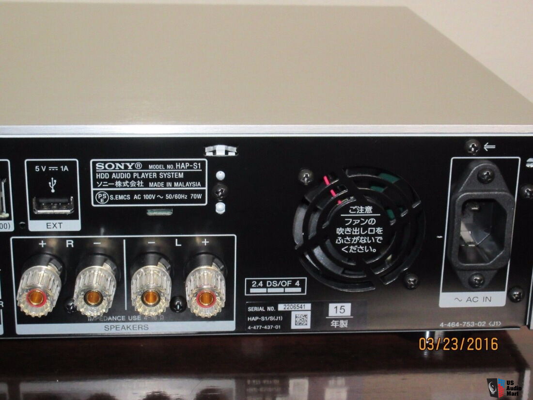 SONY HAP-S1 500GB Hi Res HDD Music Player System Audio Receiver Photo ...