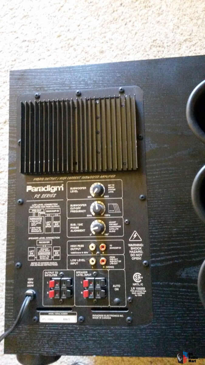 Paradigm PS-1000 home theater subwoofer_____ excellent condition great ...
