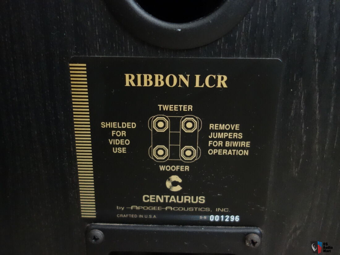 Apogee Centaurus LCR Ribbon speakers, Velodyne Bass woofer Photo ...
