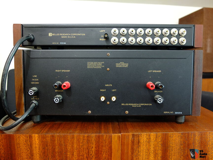 Ohm F speakers and Belles model 200 amplifier, Belles XLM Preamp Photo ...