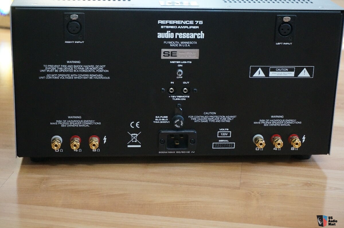 Audio Research AR Reference REF 75 SE Balanced Stereo Power Amp ...