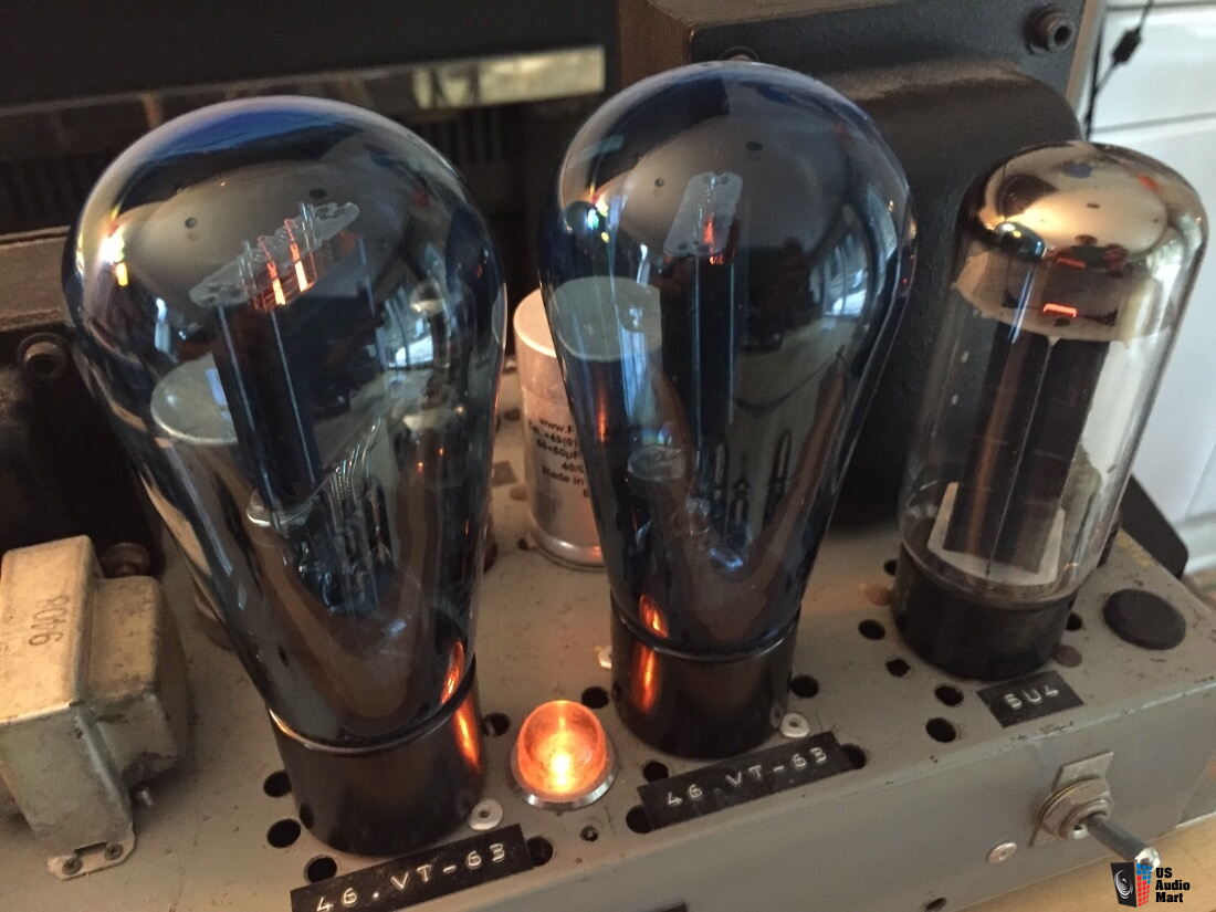 Type 46 Tube Integrated Amp with tubes from 1920's, re-capped Photo ...