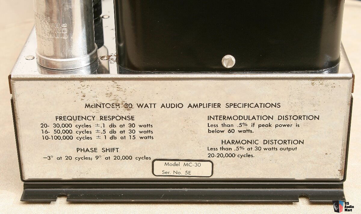 McIntosh MC 30 Tube Amplifier Restored by Richard Modafferi Photo ...