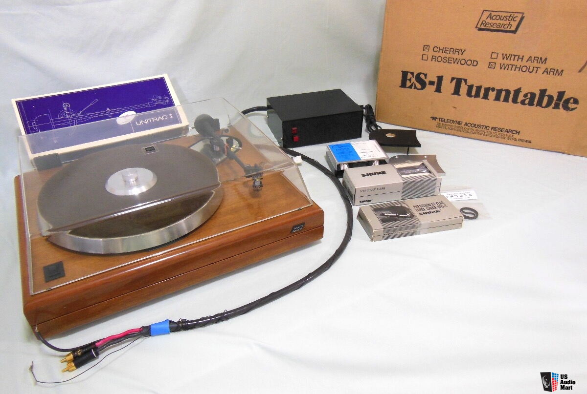 Acoustic Research *AR ES1 belt-drive turntable" S/N OS 01118 Photo ...