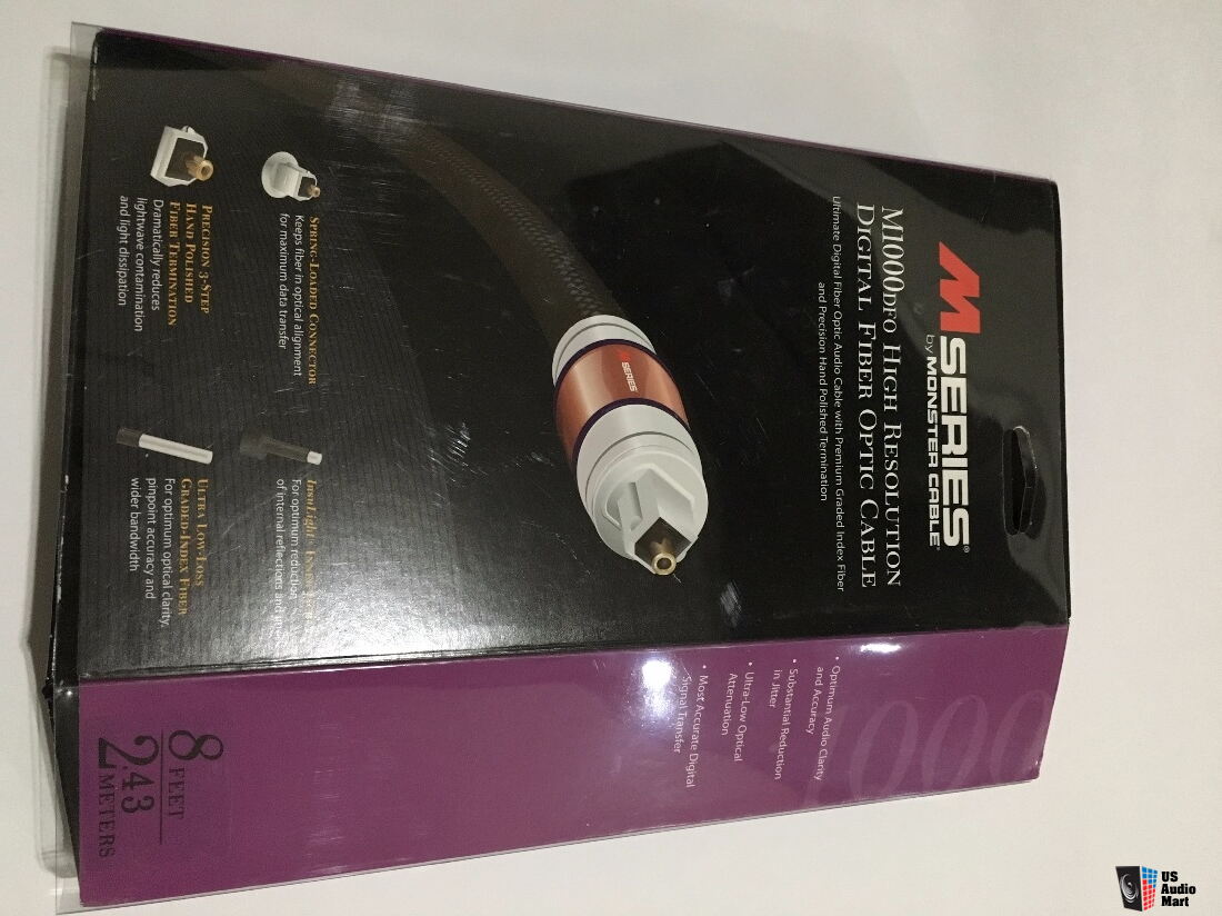 Monster Cable M Series TOSLINK M1000 DFO fiber optic cable 8 feet ULTRA ...