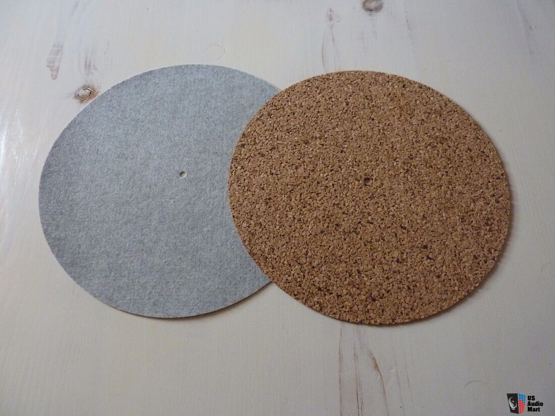Cork and felt platter mats - 1 of each - EC! Photo #1436177 - US Audio Mart