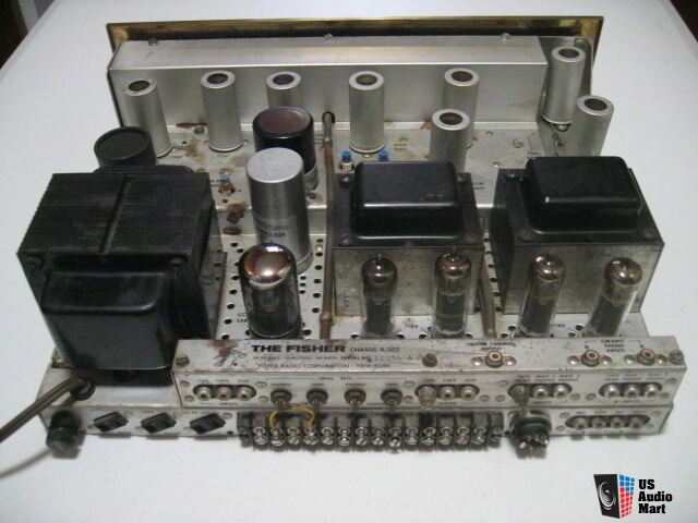 Fisher X-202 Vintage Tube Integrated Amp w/wood case (1959, 7189 ...