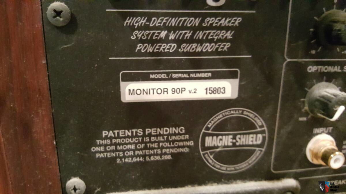 Paradigm Speakers With Integral Powered Subwoofers Monitor 90p V2 Used ...