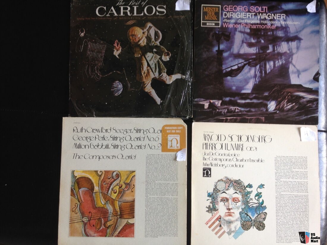 4 Vinyl Record Lot- Walter/Wendy Carlos Moog, Solti Wagner, Nonesuch ...