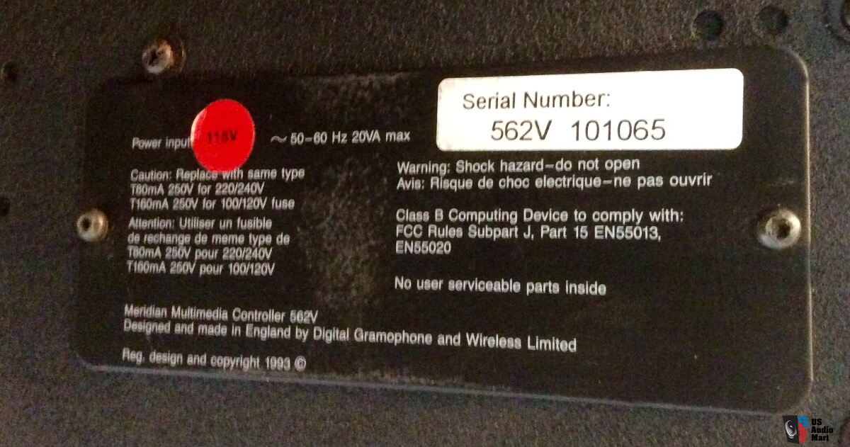 Meridian 562v multimedia controller & 565 digital surround processor ...