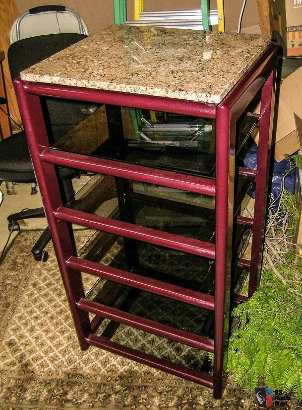 Target Heavy Duty 6 Shelf Component Stand Dark Burgundy, Glass ...