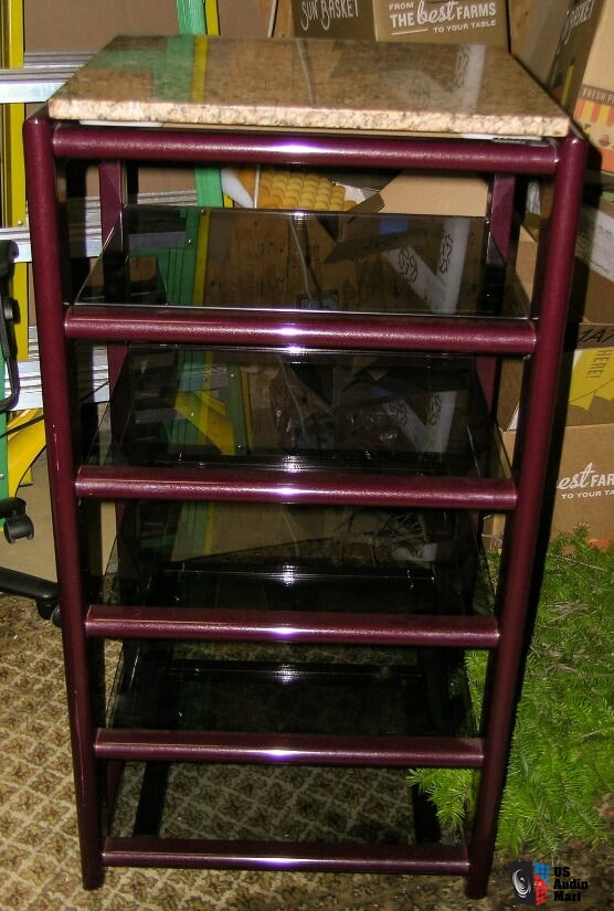 Target Heavy Duty 6 Shelf Component Stand Dark Burgundy, Glass ...