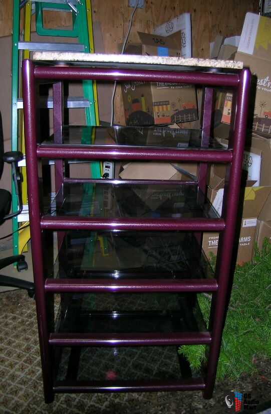 Target Heavy Duty 6 Shelf Component Stand Dark Burgundy, Glass ...