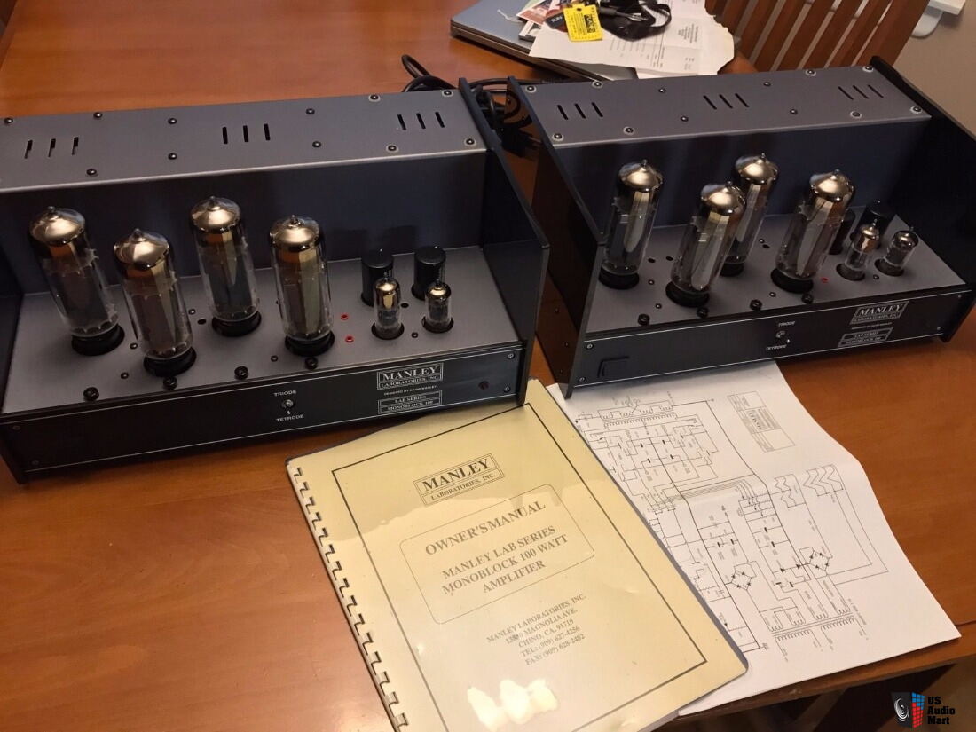 Manley Labs Lab 100 Monoblock Pair Of Tube Power Amps KT90 12AT7 Triode ...