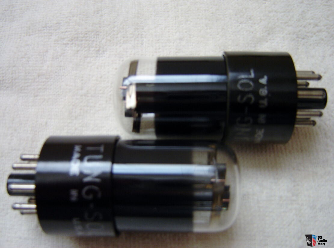 Tung-Sol CTL 6SN7GT Round Plate, Black Glass, Oval Mica - 2 Tubes Photo ...