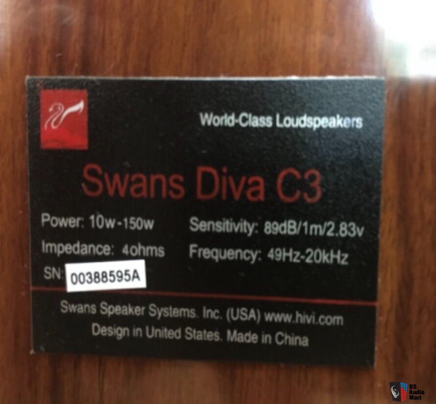 Price reduced! Swan Diva 6.1 speakers & C3 center channel Photo ...