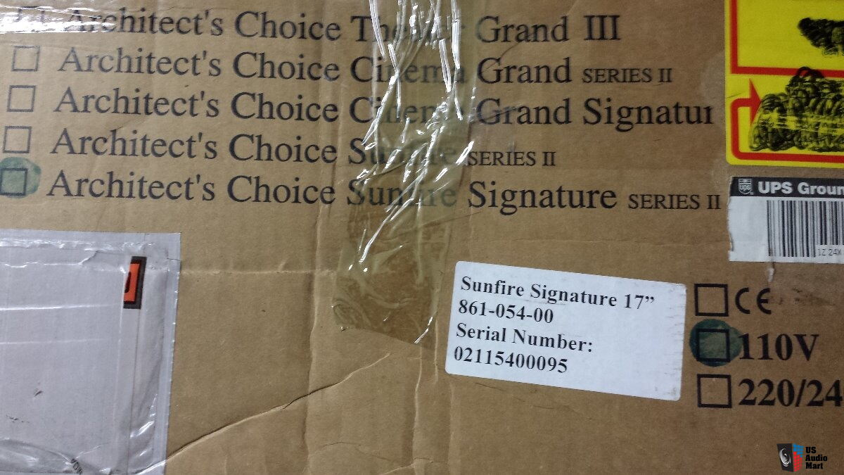 17" Sunfire Signature Series II Stereo Amplifier 625x2 Near Mint ...