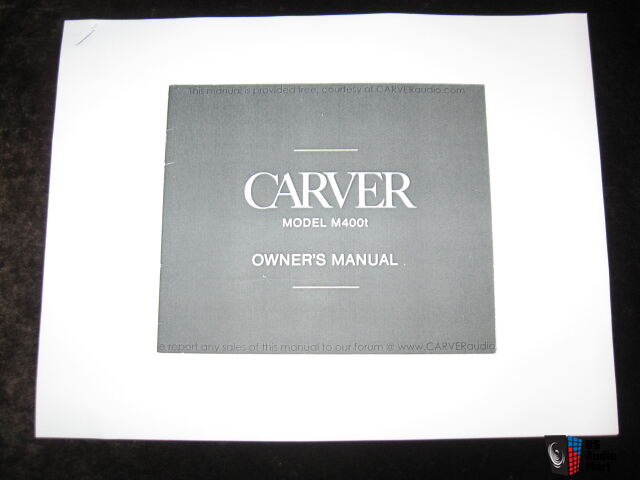 Carver M-400T 2-Channel Amplifier or use as a Mono Block @ 500 watts ...