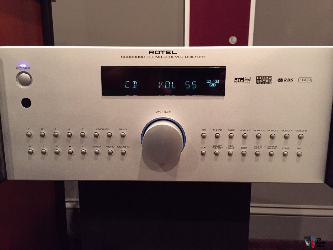 Rotel RSX-1055 Surround Receiver & Rotel RR-1050 Learning Remote Photo ...