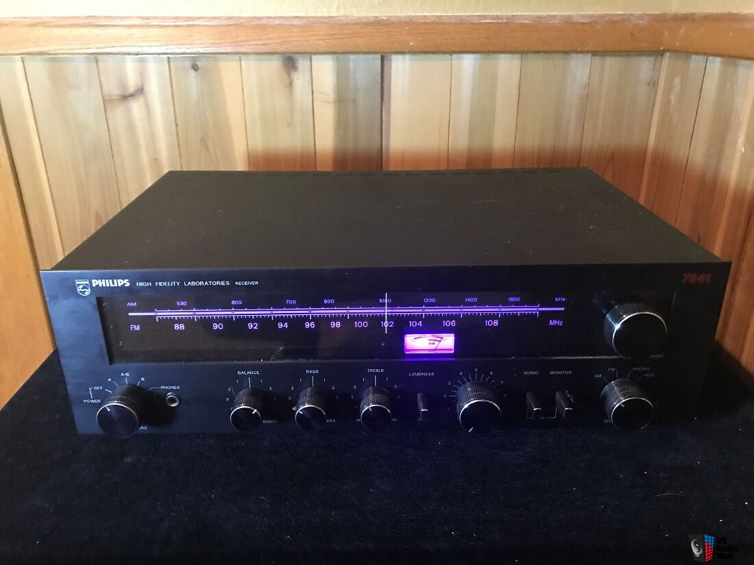Philips 7841 1979 Black chassis vintage stereo receiver with upgraded ...