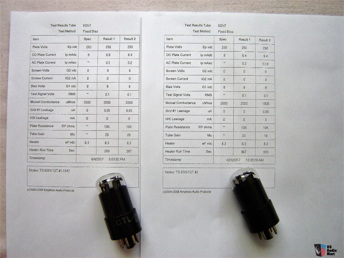 Tung-Sol CTL 6SN7 GT Black Glass, Round Plate, Oval Mica Tubes Photo ...