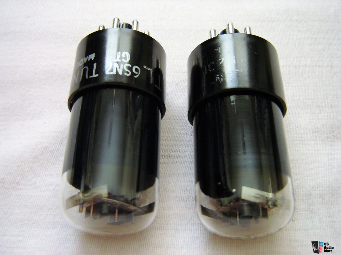 Tung-Sol CTL 6SN7 GT Black Glass, Round Plate, Oval Mica Tubes Photo ...