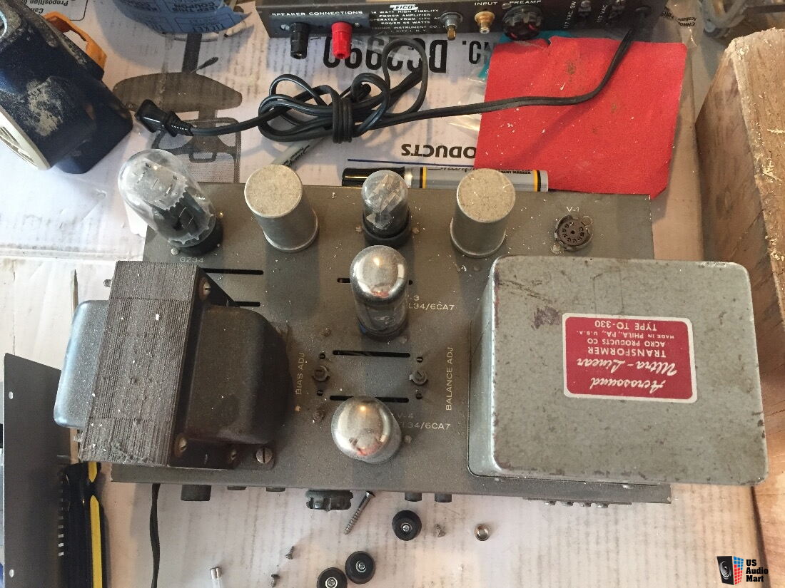 Eico HF60 EL34 mono tube amplifier amp w cage vintage For Sale - UK ...
