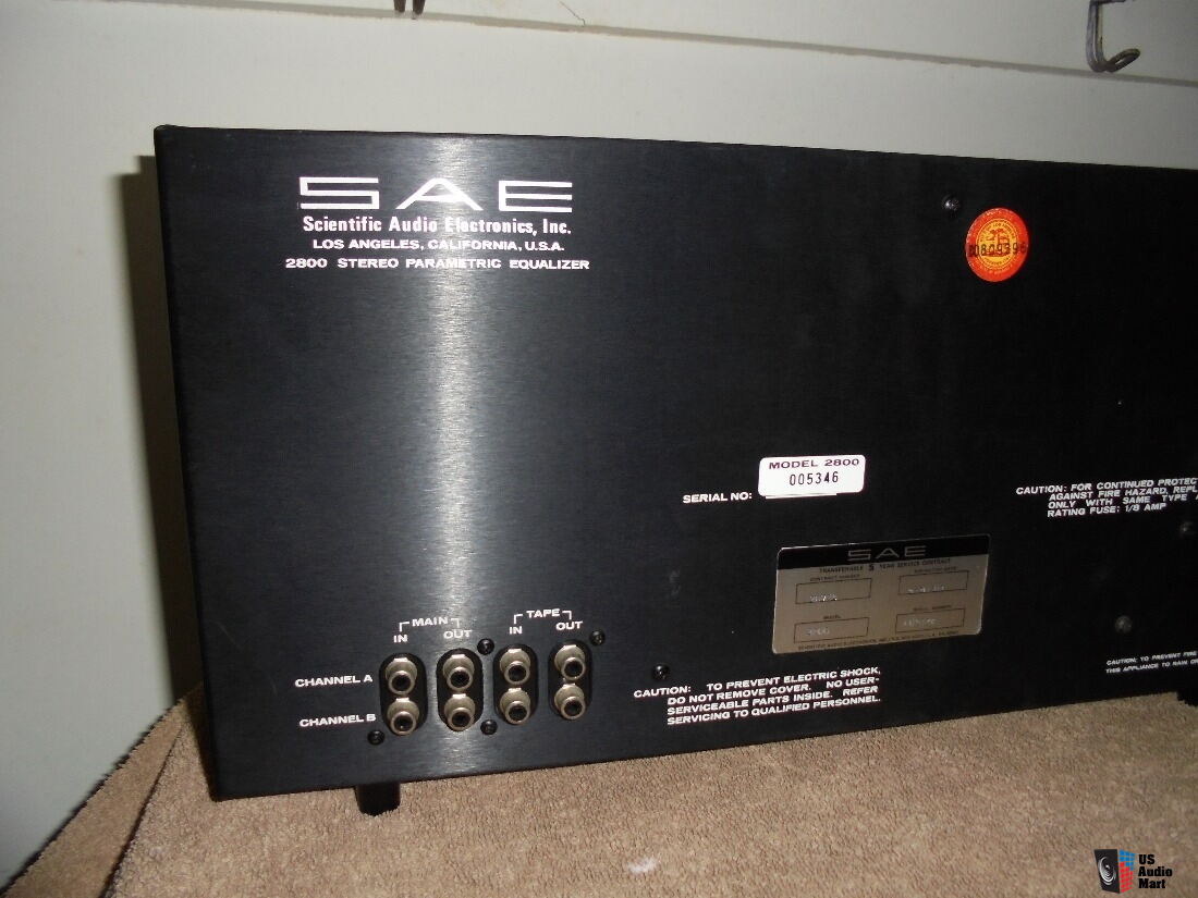 SAE 2800 solid state stereo parametric equalizer Photo #1721467 - US ...