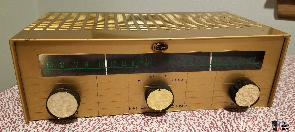 Vintage Tube AM FM Tuner, Olson RA-350, rare (1961), good working ...