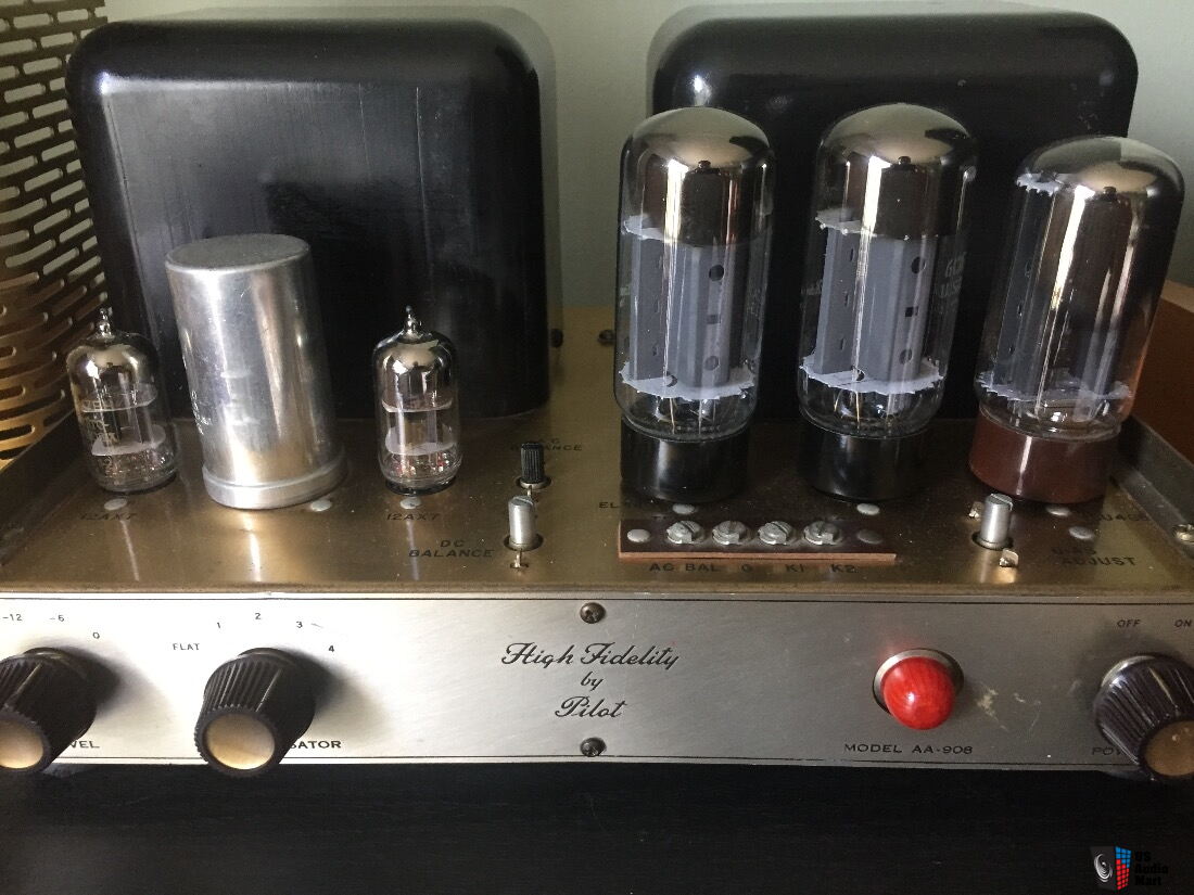 Pilot AA-908 Mono Amplifiers (Set) Upgraded with upgraded capacitors ...