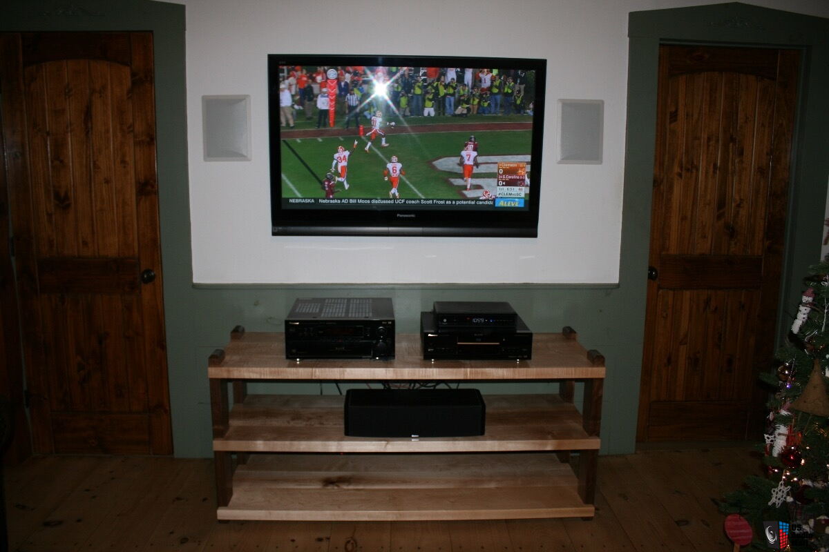 Custom 3 Shelf walnut and maple audio stands Photo #1748011 - US Audio Mart