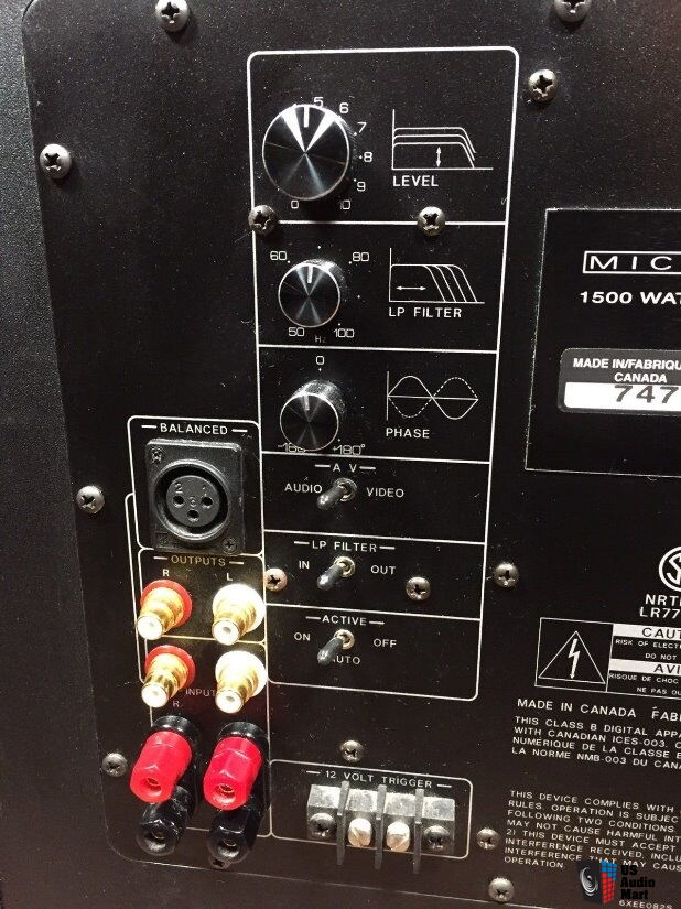 Energy MicroStar MS-12.1 Powered Subwoofer 1500 Watts! w/Black Piano ...
