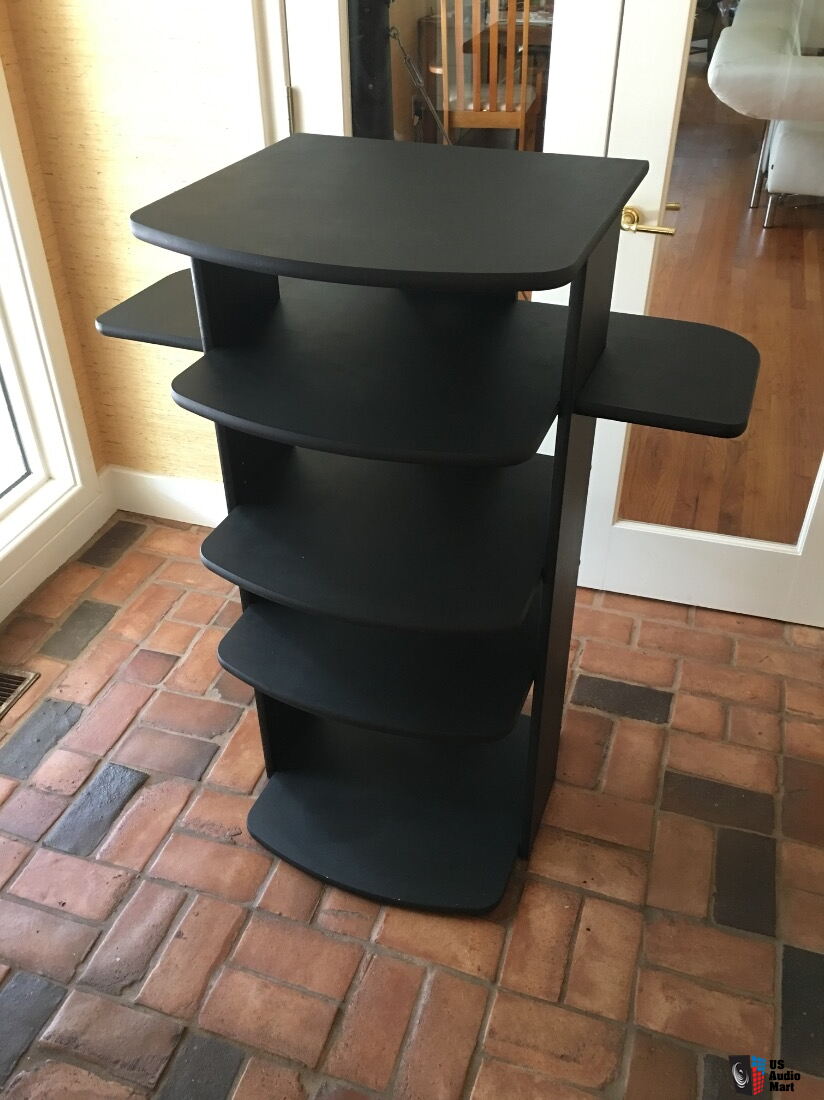 Black MDF audio rack - 5 shelves For Sale - US Audio Mart